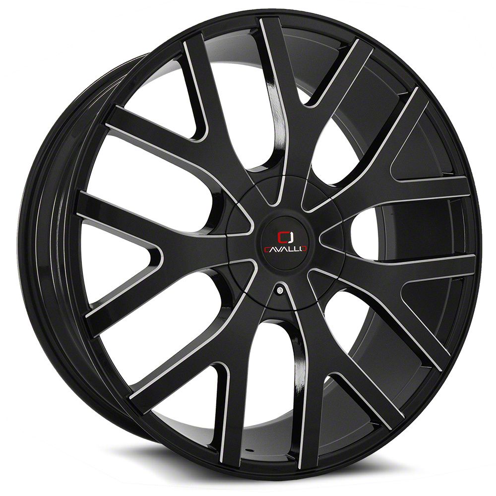 Cavallo Jeep Grand Cherokee CLV-15 Gloss Black Milled Windows Wheel ...