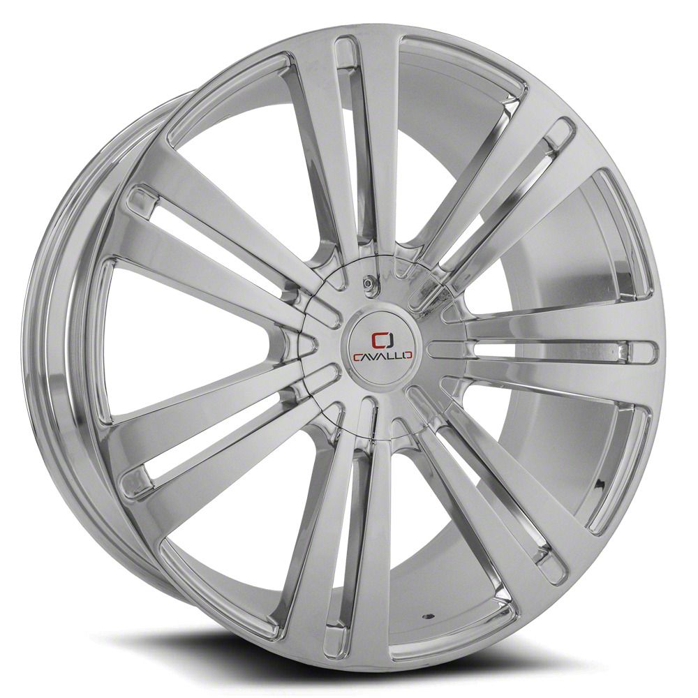 Cavallo Jeep Wrangler CLV-16 Chrome Wheel; 22x8.5; 38mm Offset CLV ...