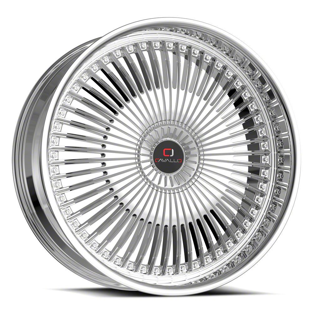 Cavallo Jeep Wrangler CLV-41 Chrome Wheel; 22x8.5; 38mm Offset CLV ...