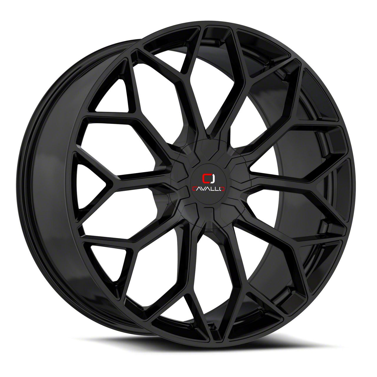 Cavallo Jeep Wrangler CLV-44 Gloss Black Wheel; 18x8; 35mm Offset CLV ...