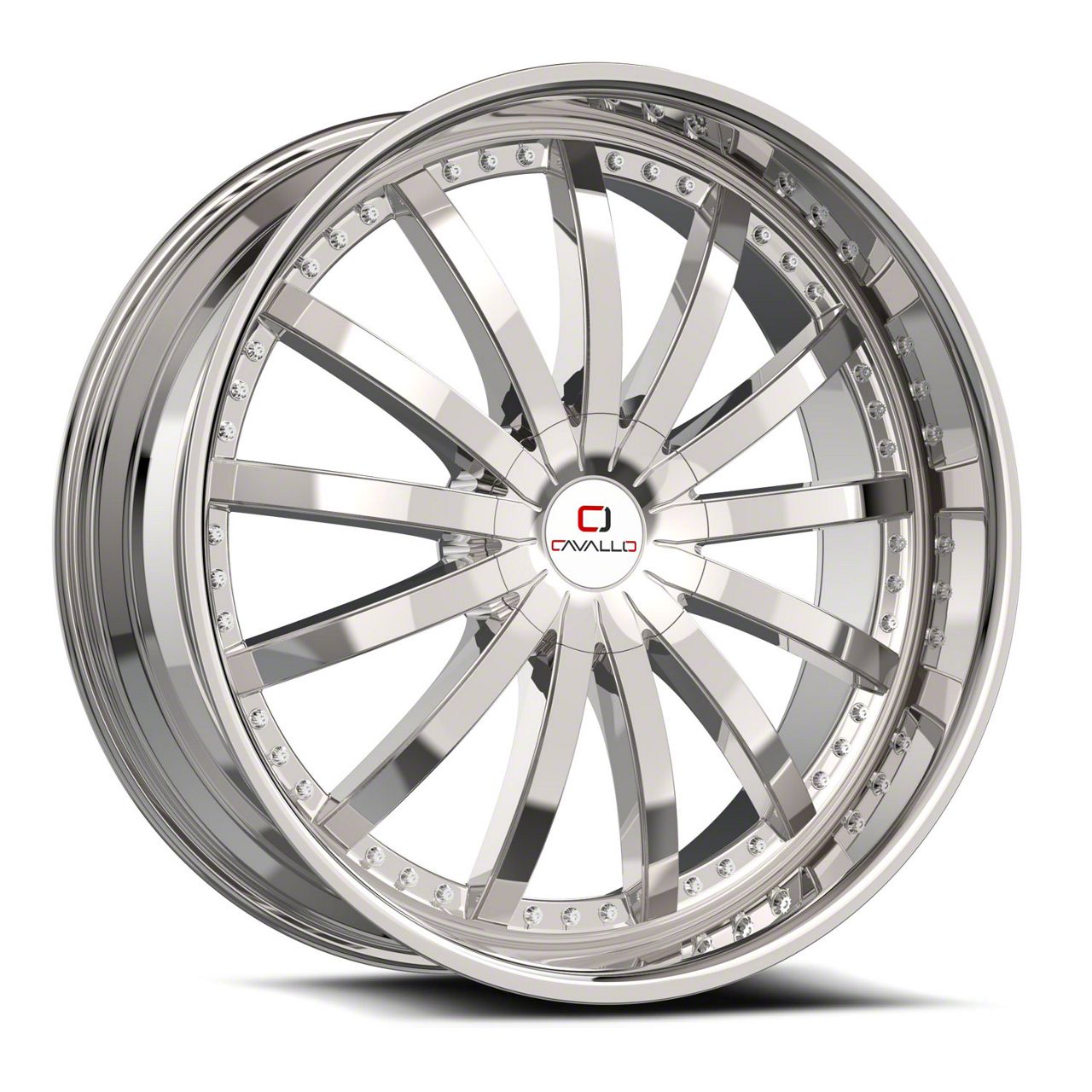 Cavallo Jeep Wrangler CLV-53 Chrome Wheel; 22x8.5; 38mm Offset CLV ...