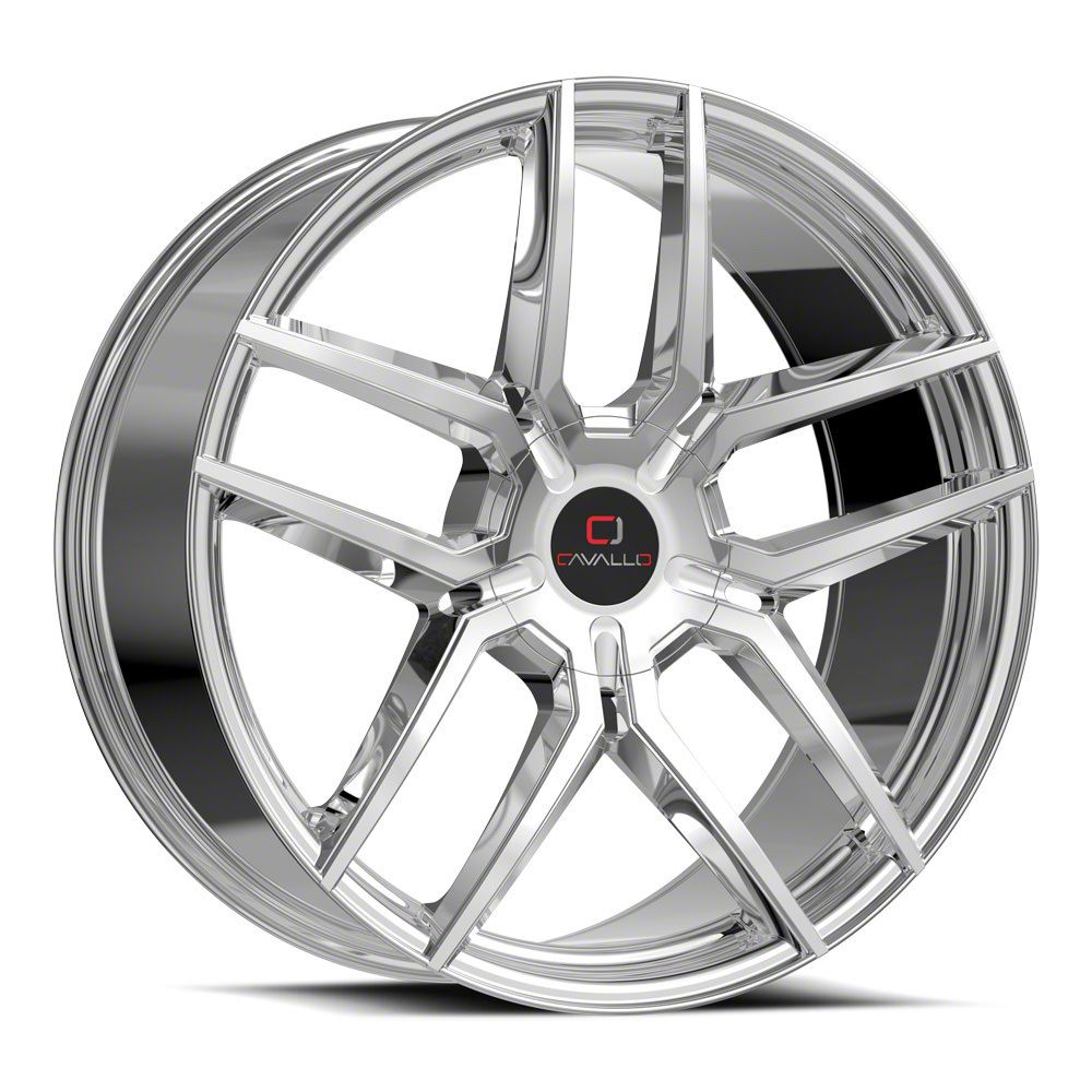 Cavallo Tacoma CLV-55 Nano Chrome 6-Lug Wheel; 22x9.5; 25mm Offset CLV ...