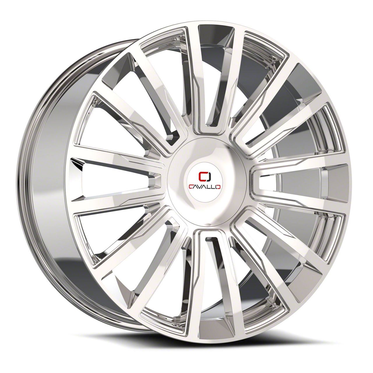 Cavallo Titan XD CLV-47 Chrome 6-Lug Wheel; 22x9.5; 25mm Offset CLV-47229561351397+25C (16-24 ...