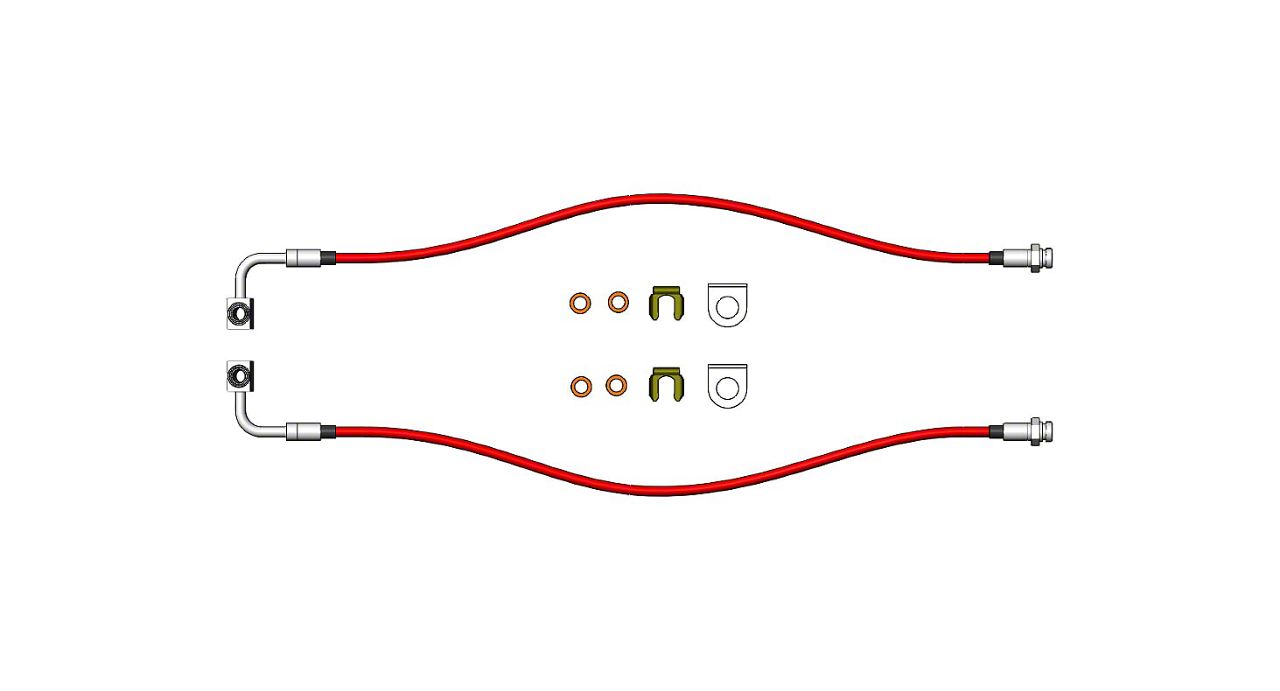 Jeep Grand Cherokee Front Brake Lines; 36-Inch (99-04 Jeep Grand ...