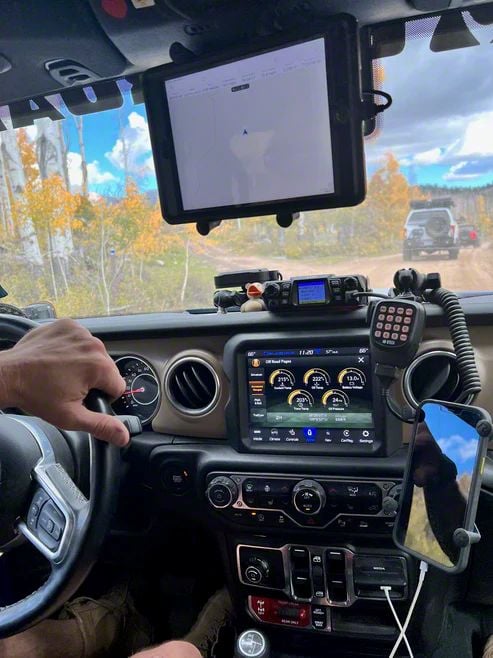 CMM Offroad Jeep Gladiator Rear View Mirror Delete with 1-Inch Ball and ...