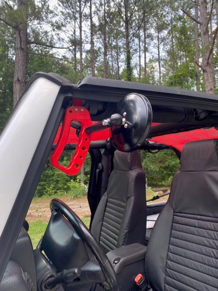 CMM Offroad Jeep Wrangler Front Loop Grab Handles; Red CMM20TJ-RD-L (87 ...