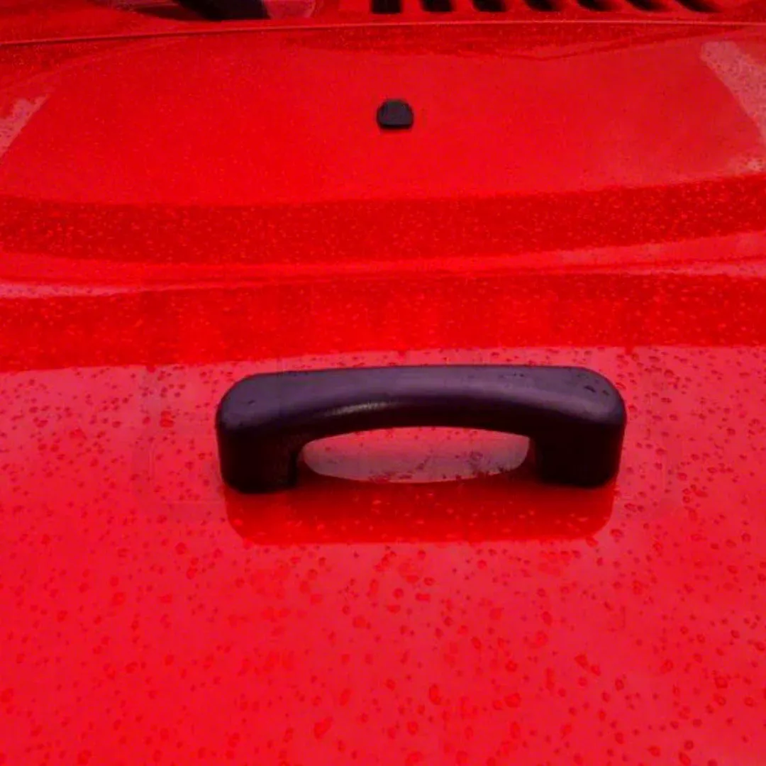 CMM Offroad Jeep Wrangler Hood Footman Loop; Black CMM18 (97-18 Jeep ...