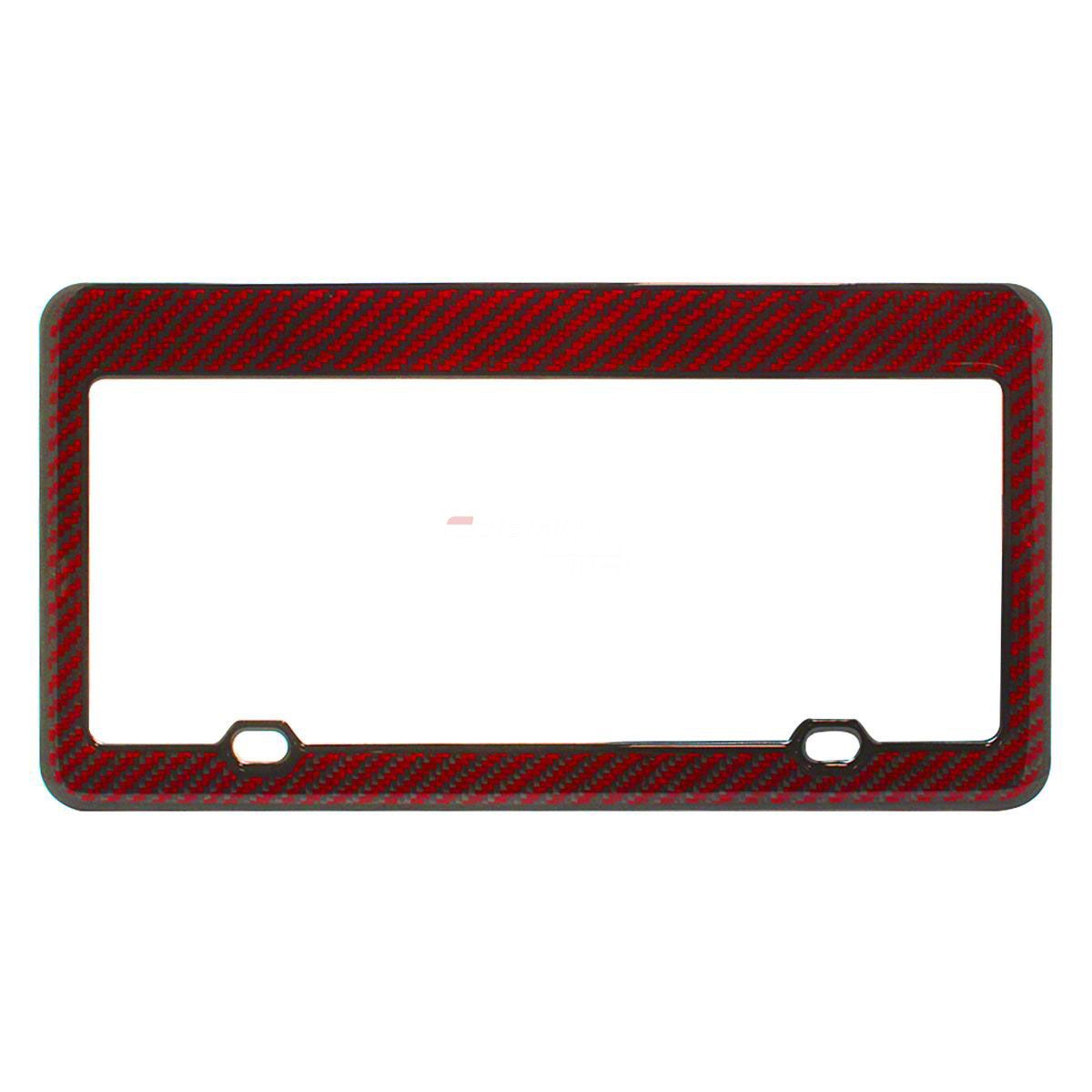 Universal XT License Plate Frame; Red Carbon Fiber (Universal; Some ...