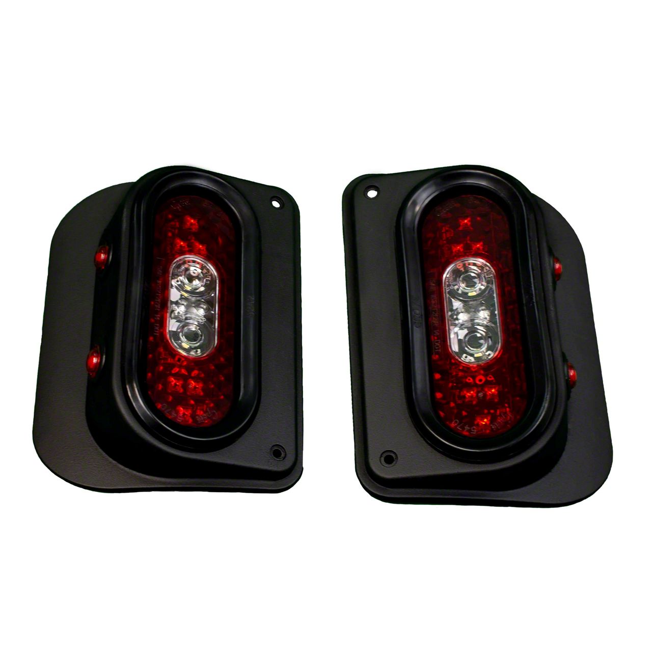 Combat Off Road Jeep Wrangler Tail Gunner LED Tail Lights; Black ...
