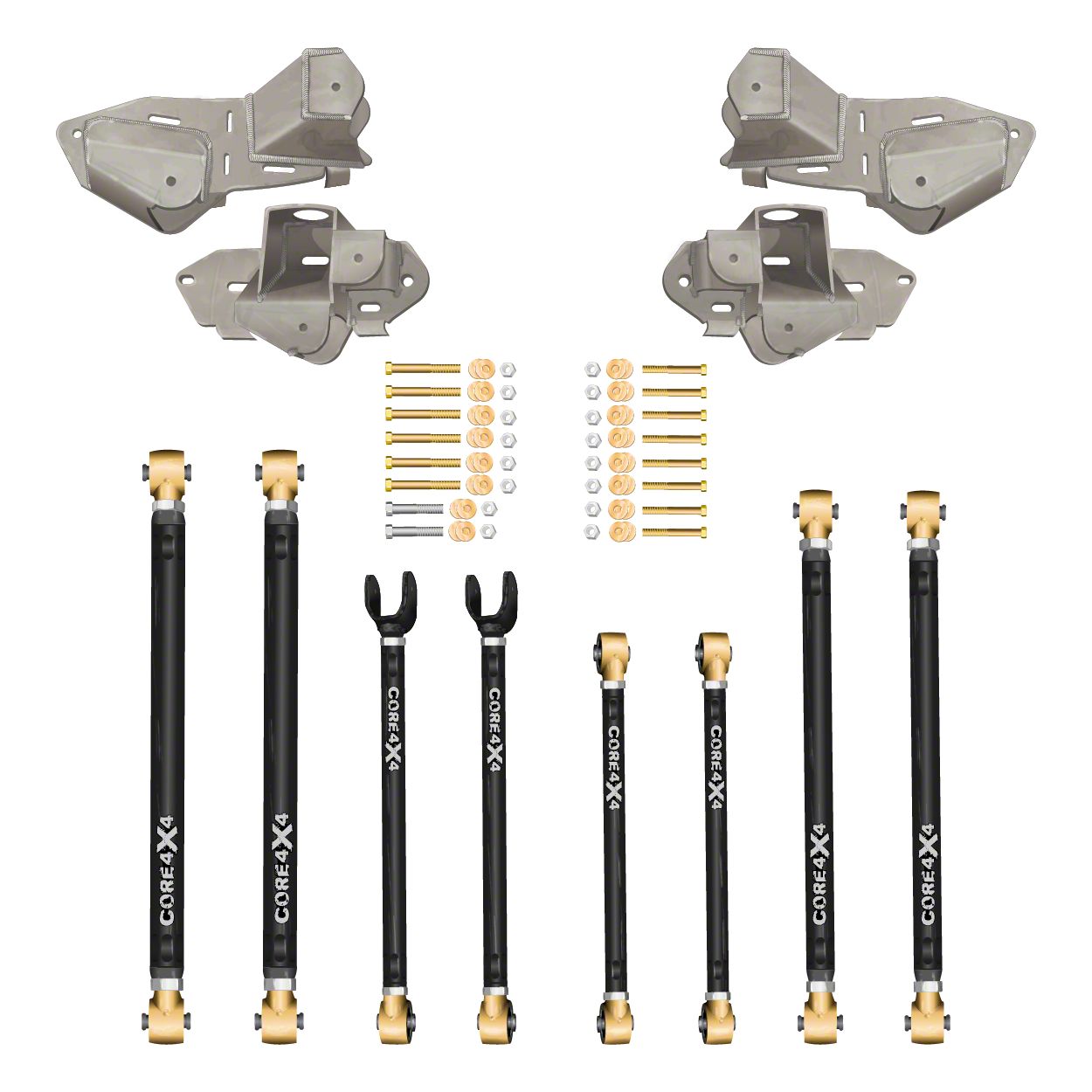 Core 4x4 Jeep Wrangler Adjustable Front and Rear Long Arm Kit J-JL-C ...