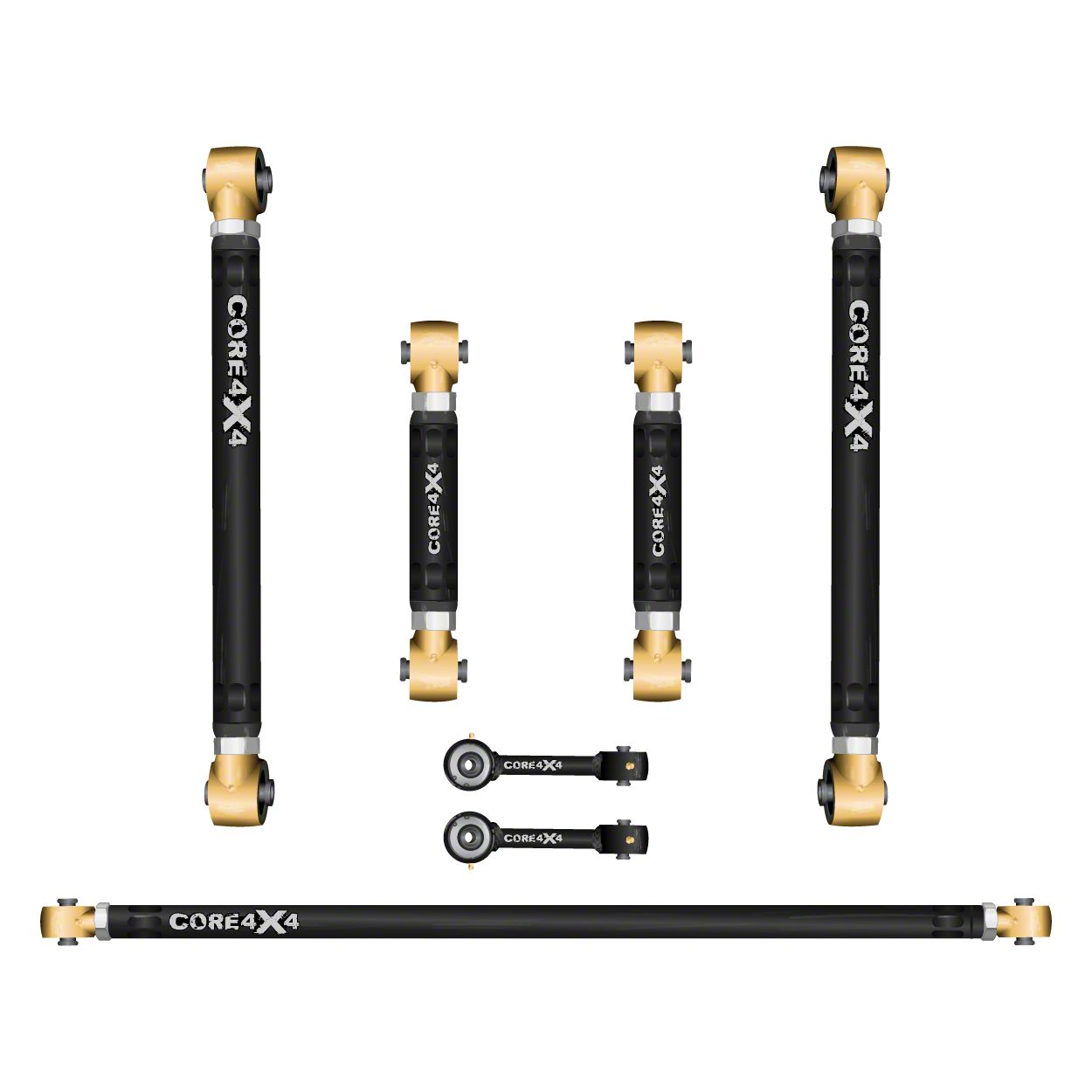 Core 4x4 Tacoma Adjustable Aluminum Rear Upper and Lower Control Arm ...