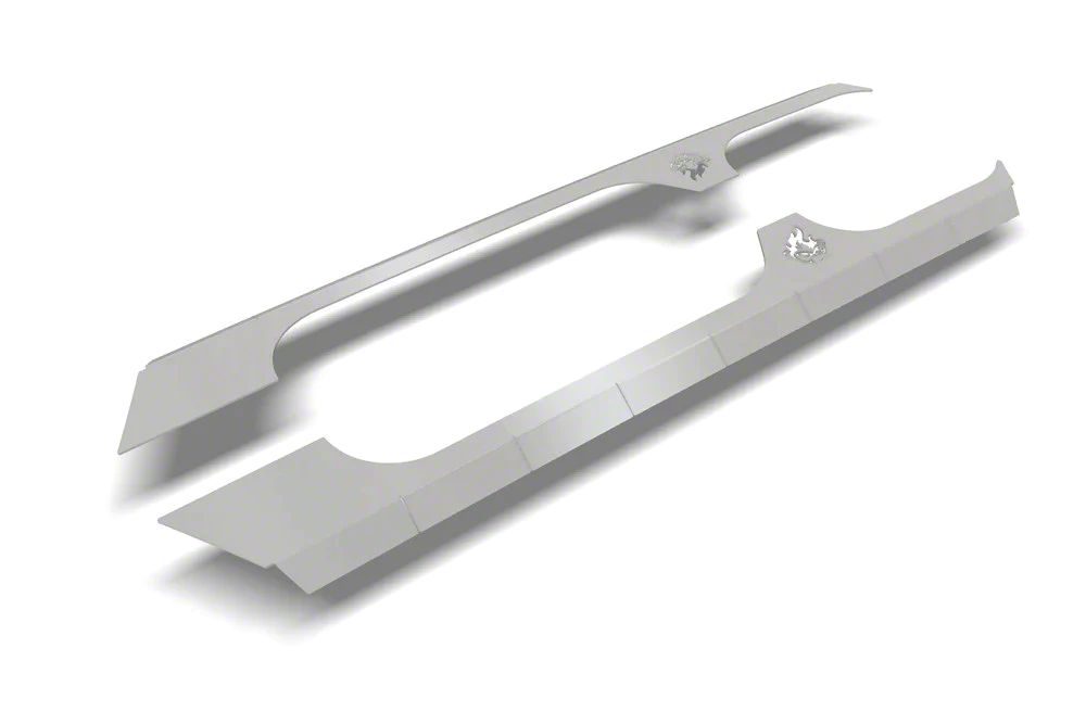 CrawlTek Revolution Jeep Wrangler Rocker Body Cladding; Black Aluminum ...