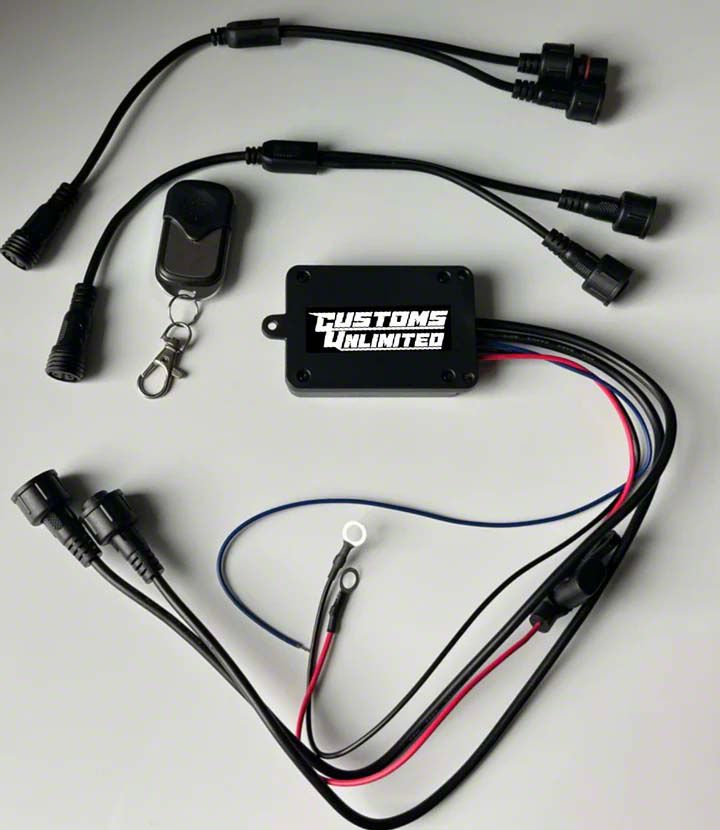 Customs Unlimited Jeep Gladiator RGB+W Extreme Brightness Plug and Play Rock Light Kit; 4-Pod ...