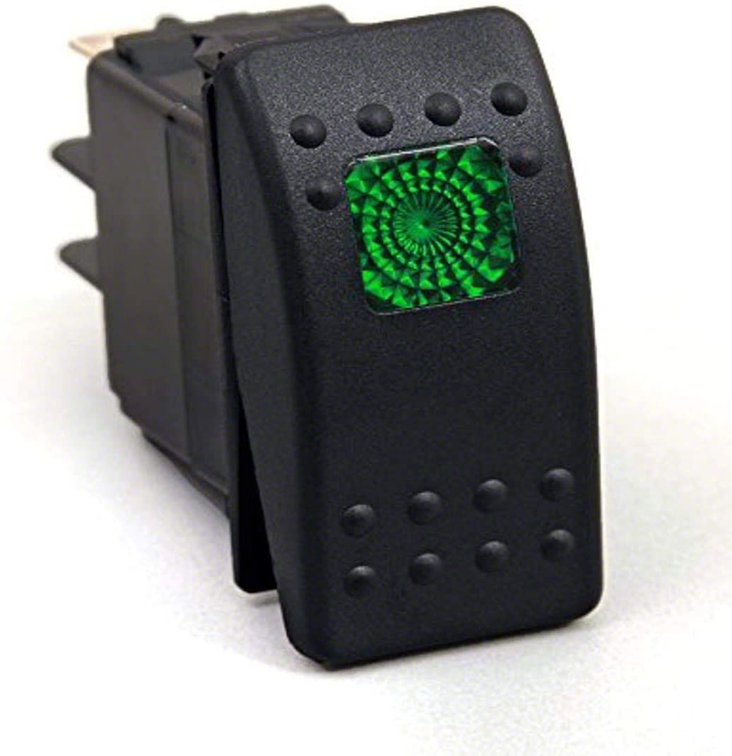 Daystar Bronco Rocker Switch; Green Light KU80012 (Universal; Some ...