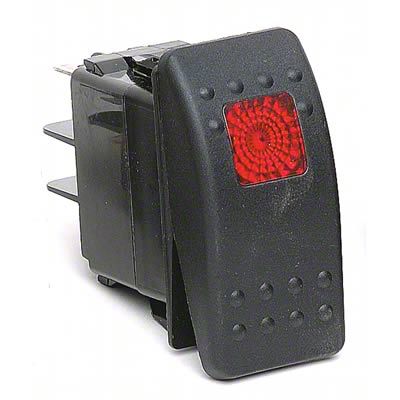 Daystar Bronco Rocker Switch; Red Light KU80014 (Universal; Some ...