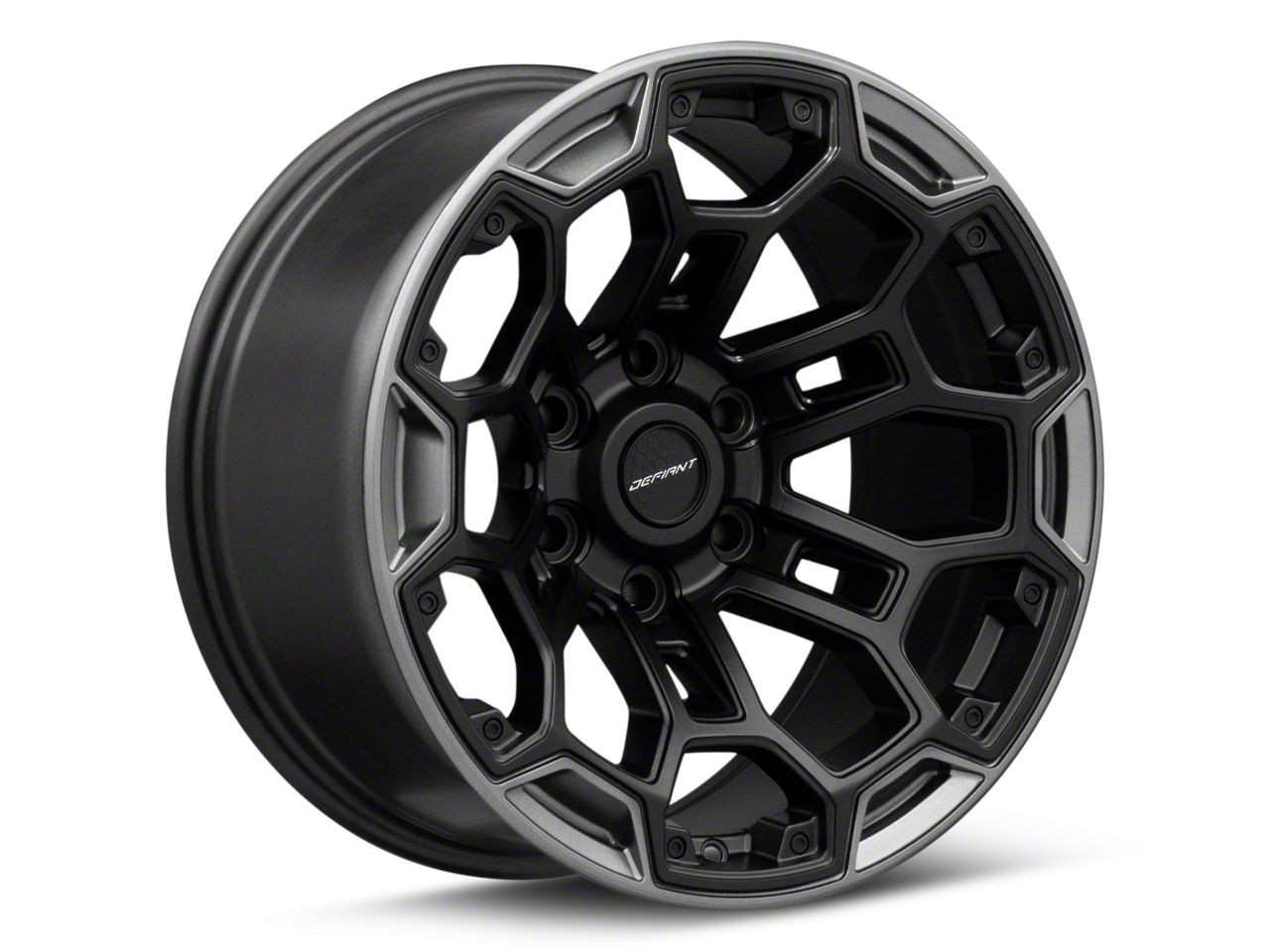 Defiant Wheels Titan DF03 Satin Black and Dark Satin Charcoal 6-Lug ...