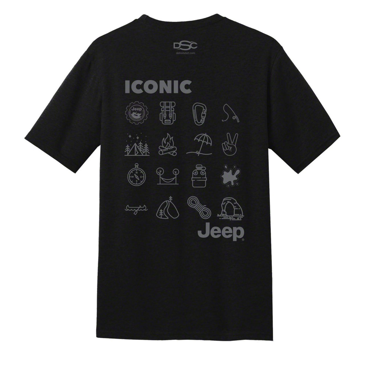 Detroit Shirt Company Universal XT Men's Jeep Iconic T-Shirt; Black ...
