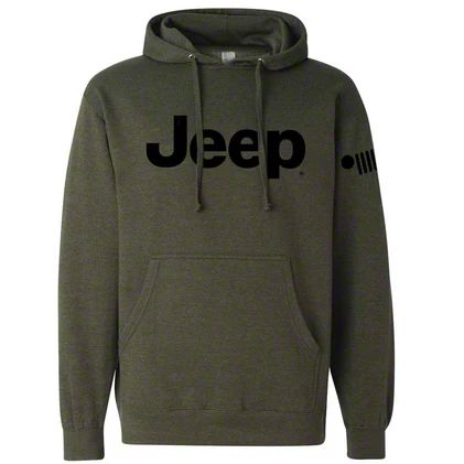 Detroit Shirt Company Universal XT Men's Jeep Text Hoodie; Army Green ...