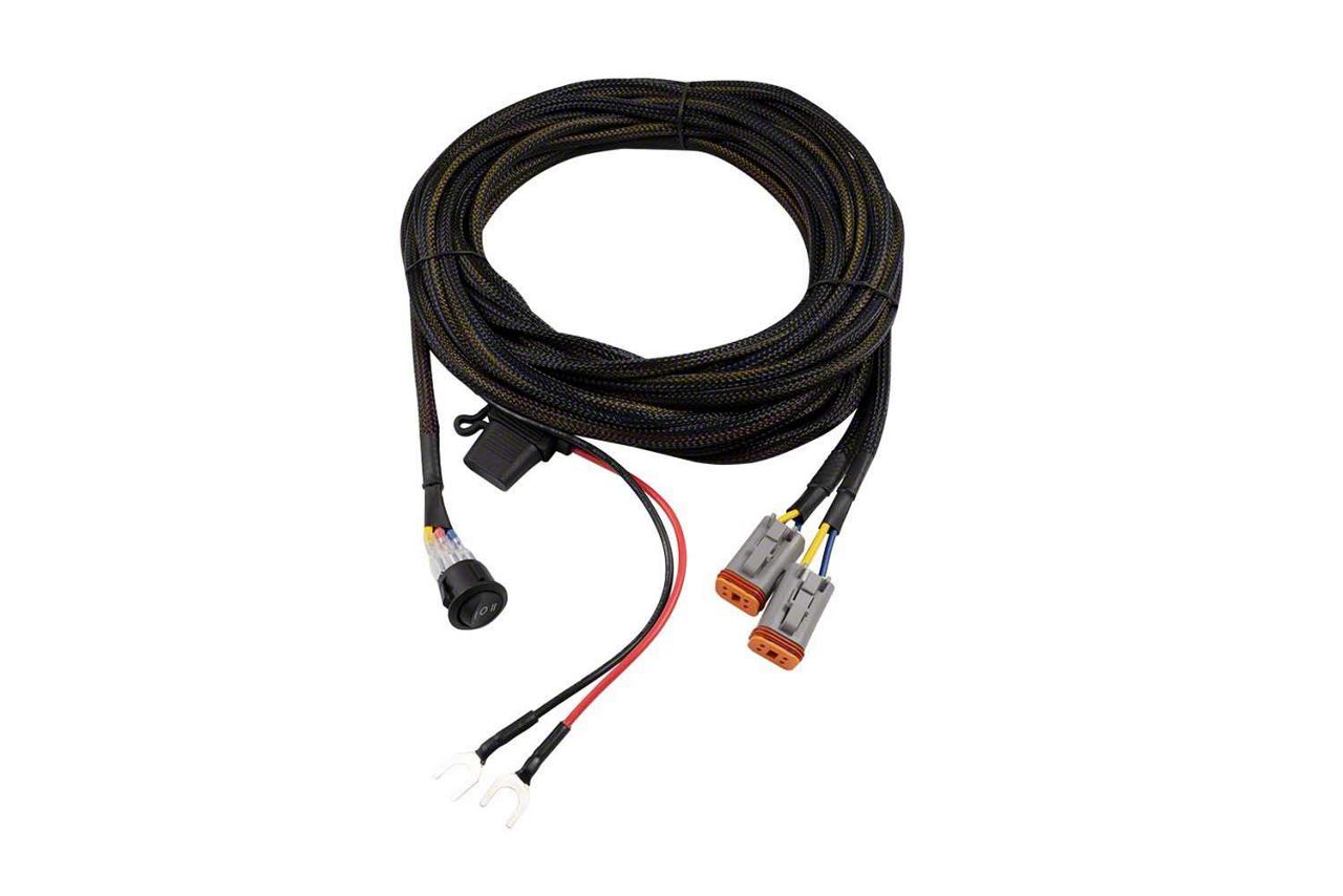 Diode Dynamics Jeep Wrangler Dual Output 4-Pin Wiring Harness; Light ...