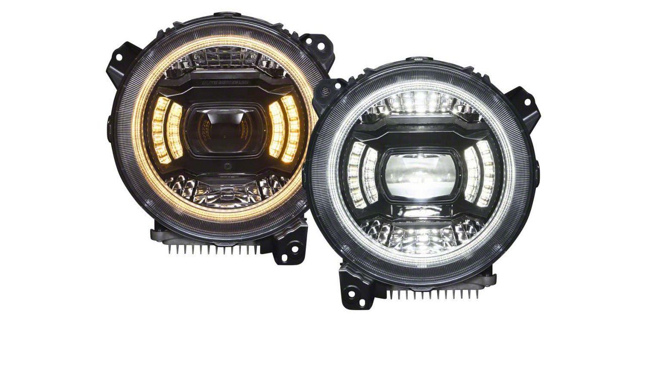 Diode Dynamics Jeep Wrangler Elite LED Non-Sealed Headlights; Black ...