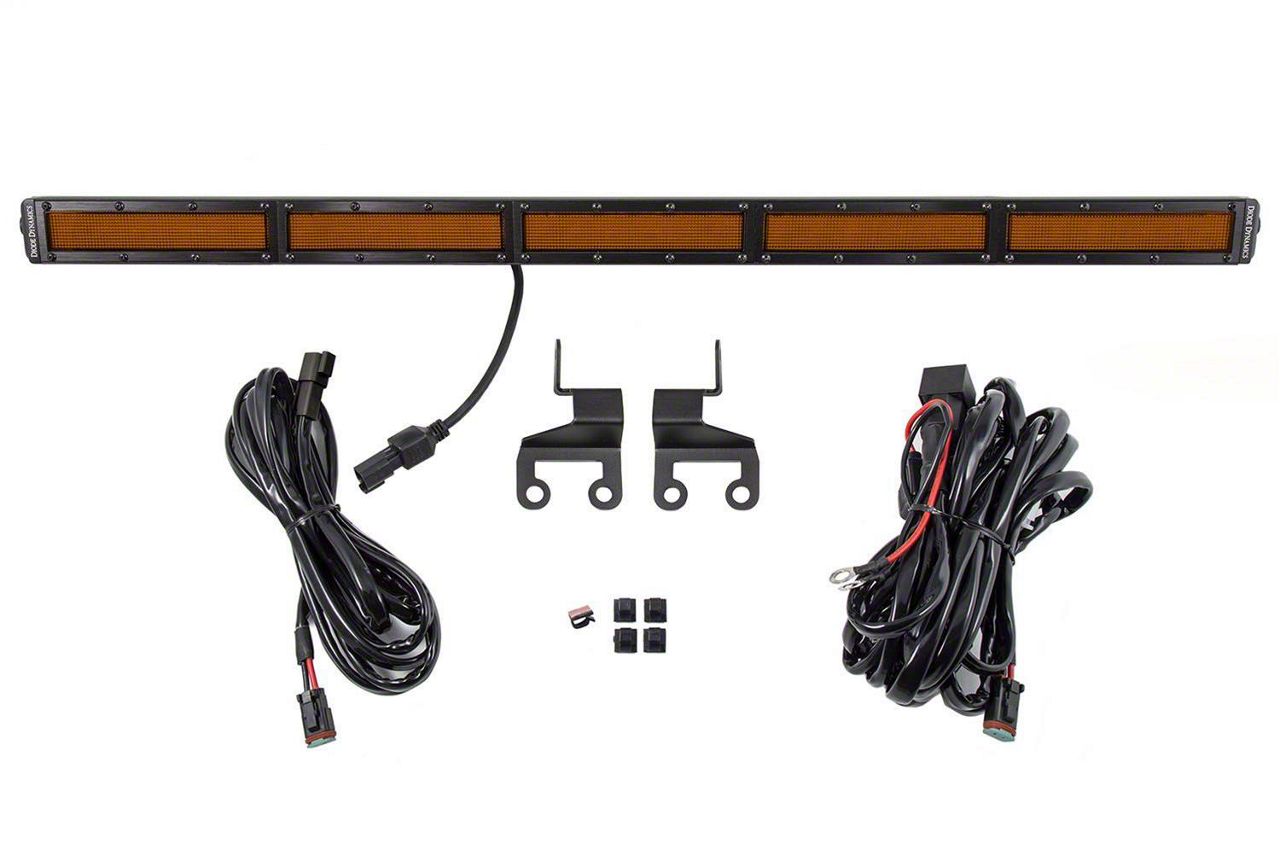Diode Dynamics Jeep Wrangler Rear Hard Top LED Light Bar Kit; Amber ...