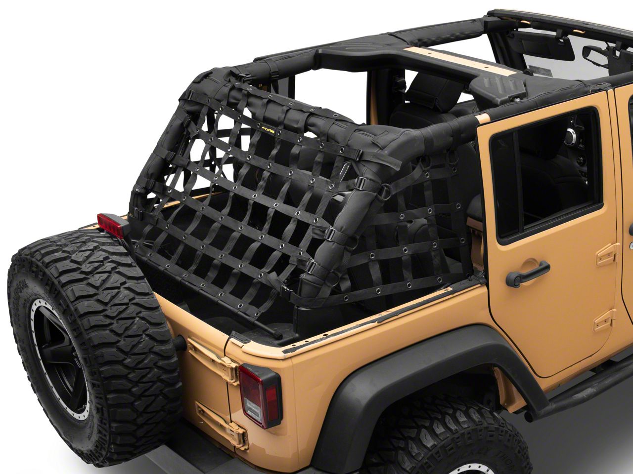 Dirty Dog 4x4 Jeep Wrangler 3-Piece Rear Netting Kit J143569 (07-18 ...