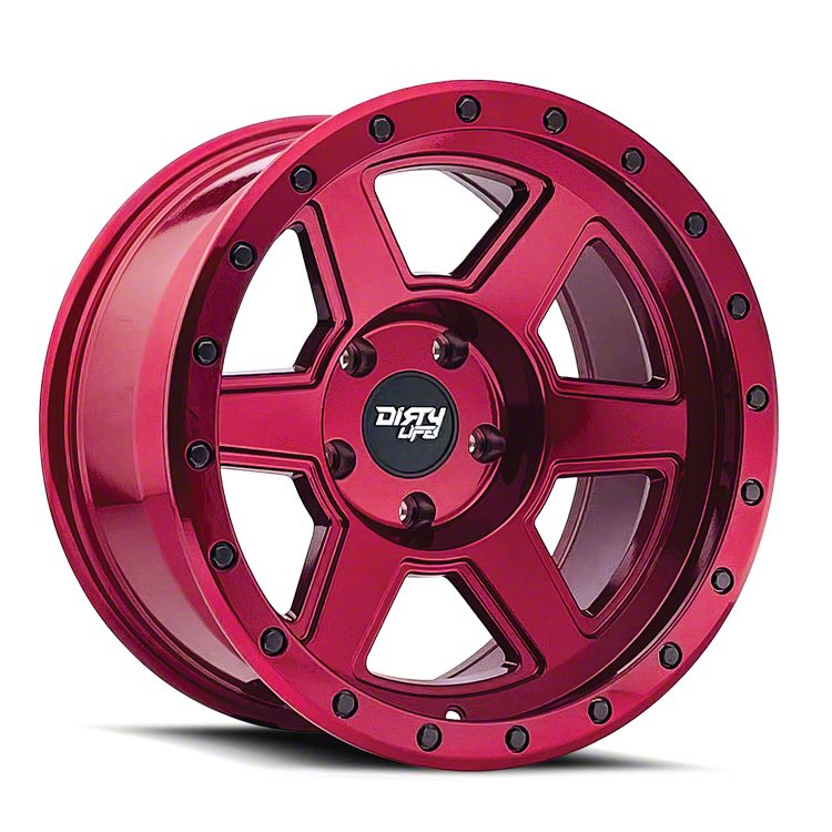 Dirty Life Toyota 4-Runner Compound Crimson Candy Red 6-Lug Wheel; 17x9 ...