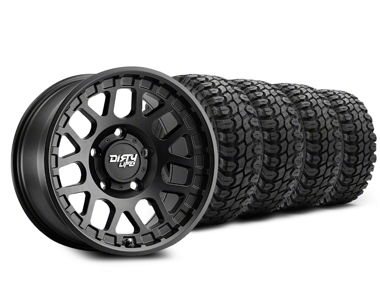 Jeep Gladiator 17x9 Dirty Life Mesa & 35in Gladiator Mud-Terrain X-Comp ...