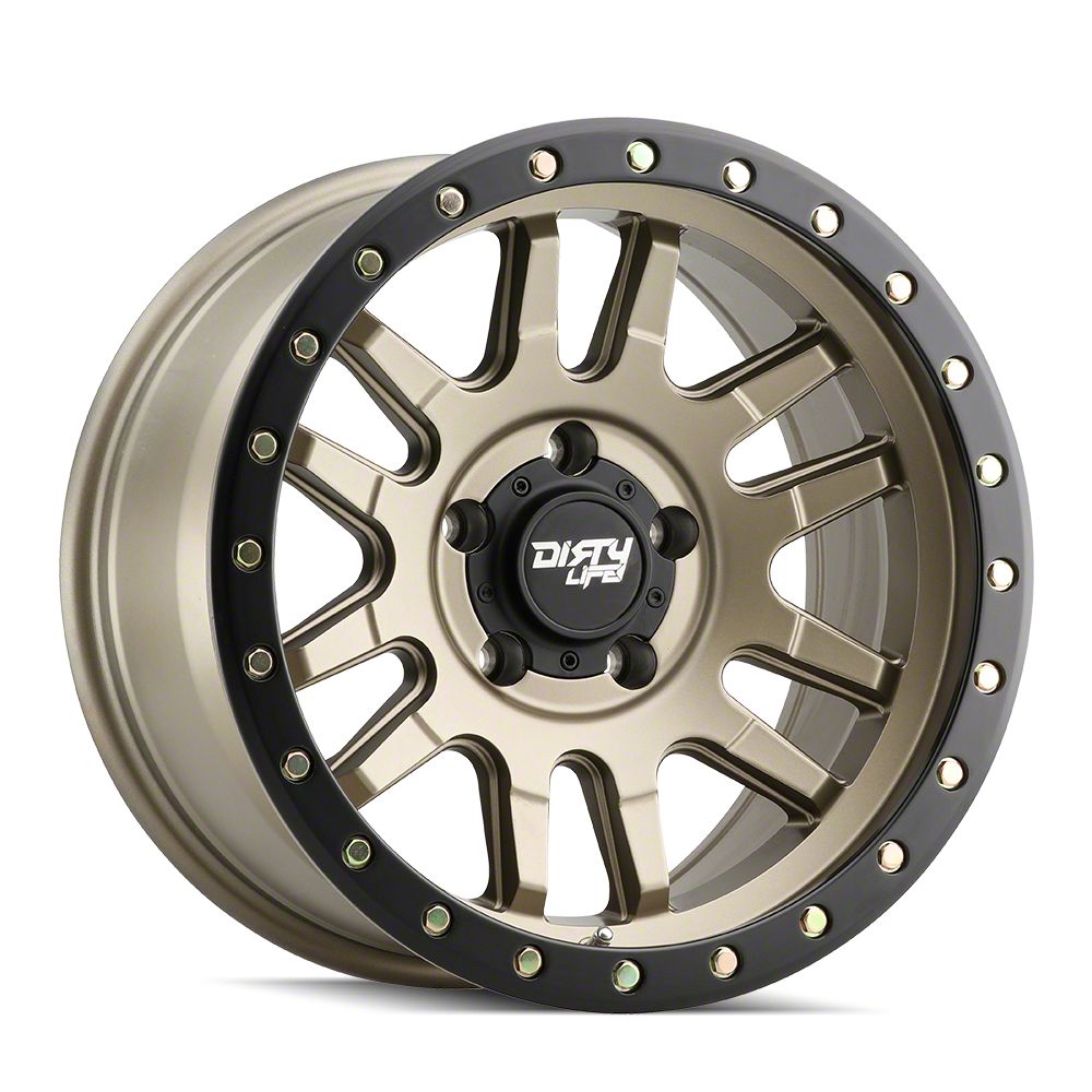 Dirty Life Jeep Wrangler Canyon Pro Satin Gold Wheel; 17x9; -38mm ...