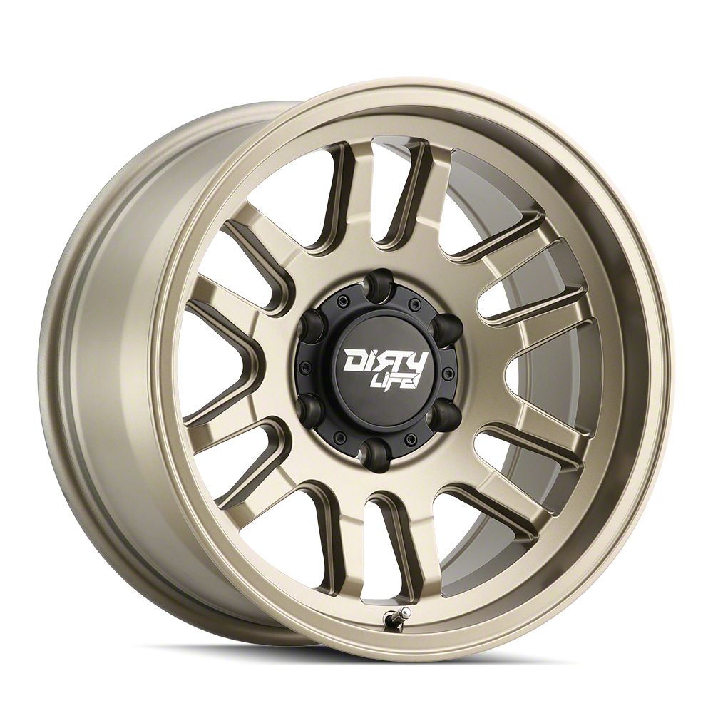 Dirty Life Jeep Wrangler Canyon Satin Gold Wheel; 17x9; -38mm Offset ...