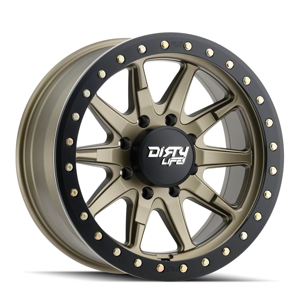 Dirty Life Jeep Wrangler DT-2 Satin Gold Wheel; 17x9; -38mm Offset 9304 ...