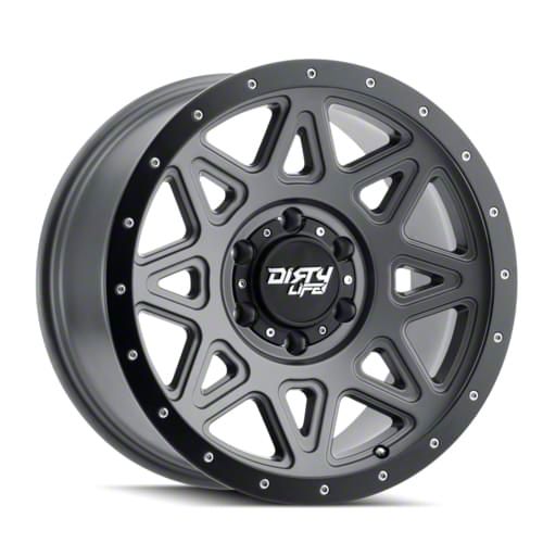 Dirty Life Tundra Theory Matte Gunmetal 6-Lug Wheel; 17x9; -12mm Offset ...