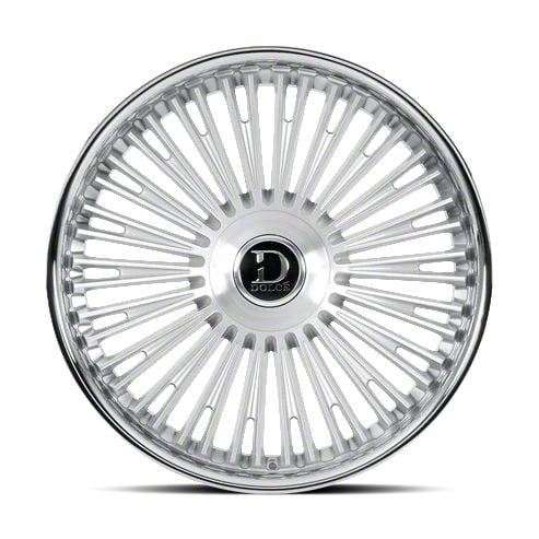Dolce Luxury Bronco Razzo Glossy Silver Brush Face Stainless Lip 6-Lug ...