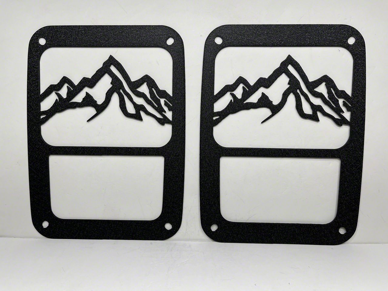 Drop Zone Off Road Jeep Wrangler Tail Light Guards; Mountain Range MR-BLK-JK-TLG (07-18 Jeep ...