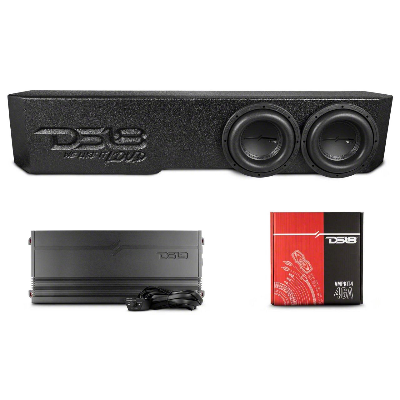 DS18 Jeep Gladiator Dual Ported Subwoofer Enclosure Package; 2 x 8-Inch ...