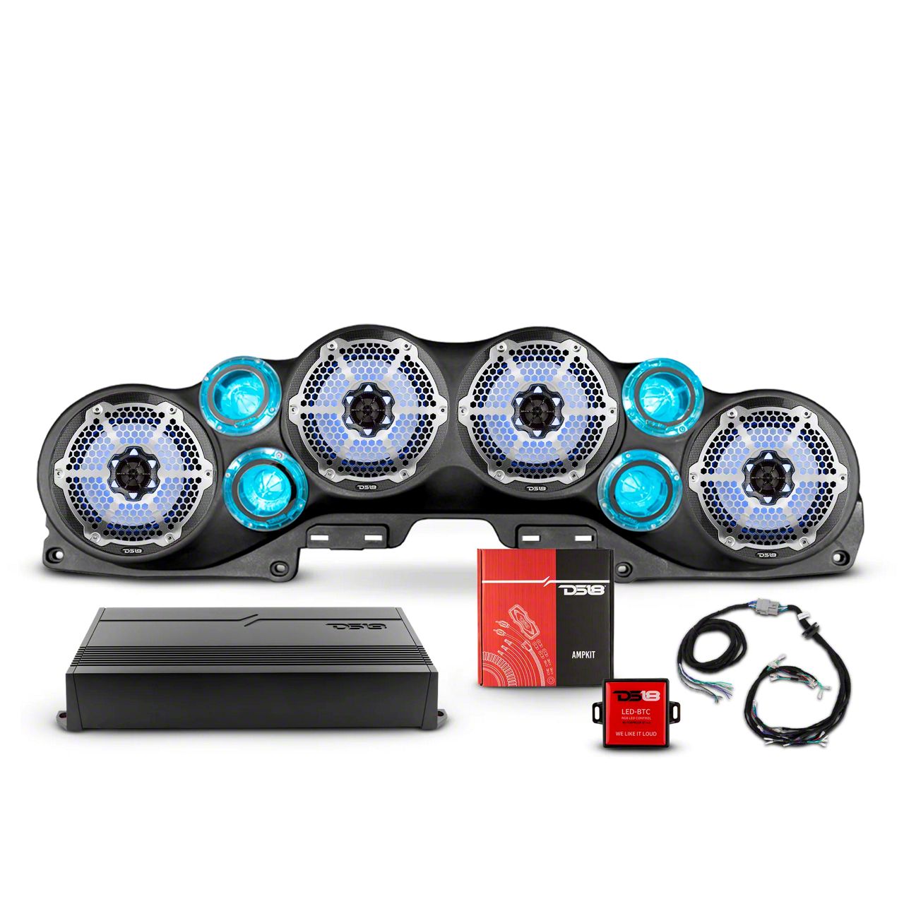 DS18 Jeep Wrangler Complete RGB Loaded Sound Bar Package with Metal ...