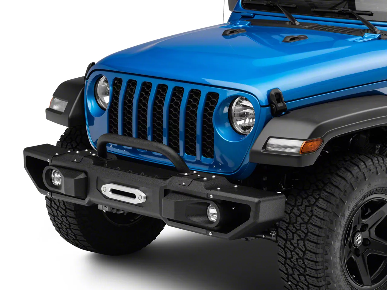 DV8 Offroad Jeep Gladiator Modular Front Bumper with Bull Bar FBJL-10 ...