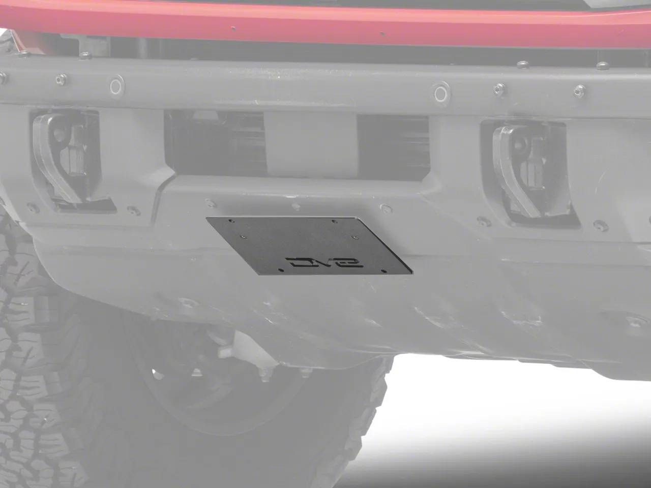 DV8 Offroad Bronco Front Bumper Slanted License Plate Mount LPBR-05 (21 ...