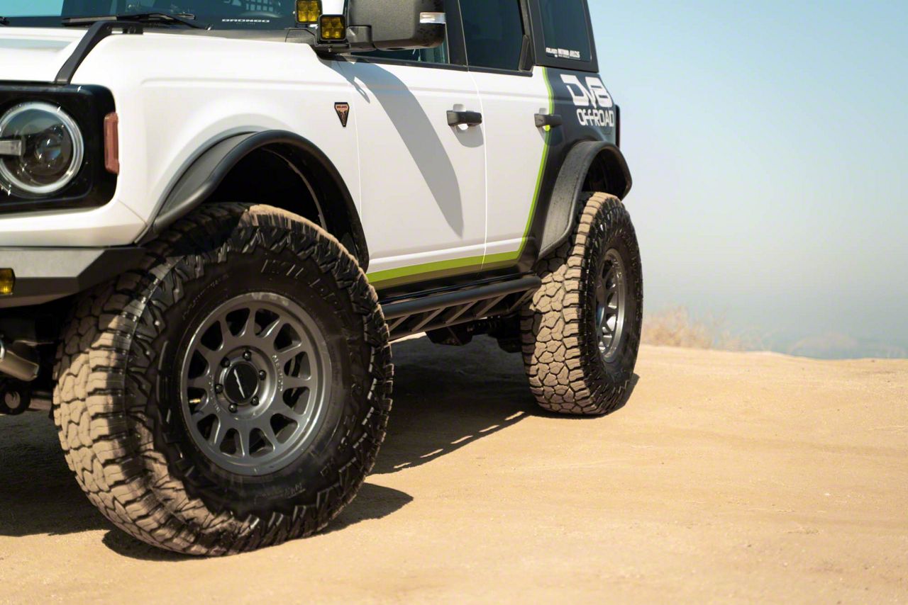 DV8 Offroad Bronco FS-15 V2 Series Rock Sliders; Textured Black SRBR-07 ...