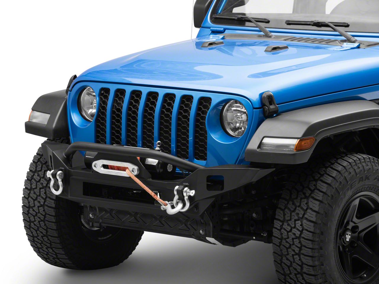 DV8 Offroad Jeep Gladiator FS-7 Mid Width Winch Front Bumper FBJL-07 ...