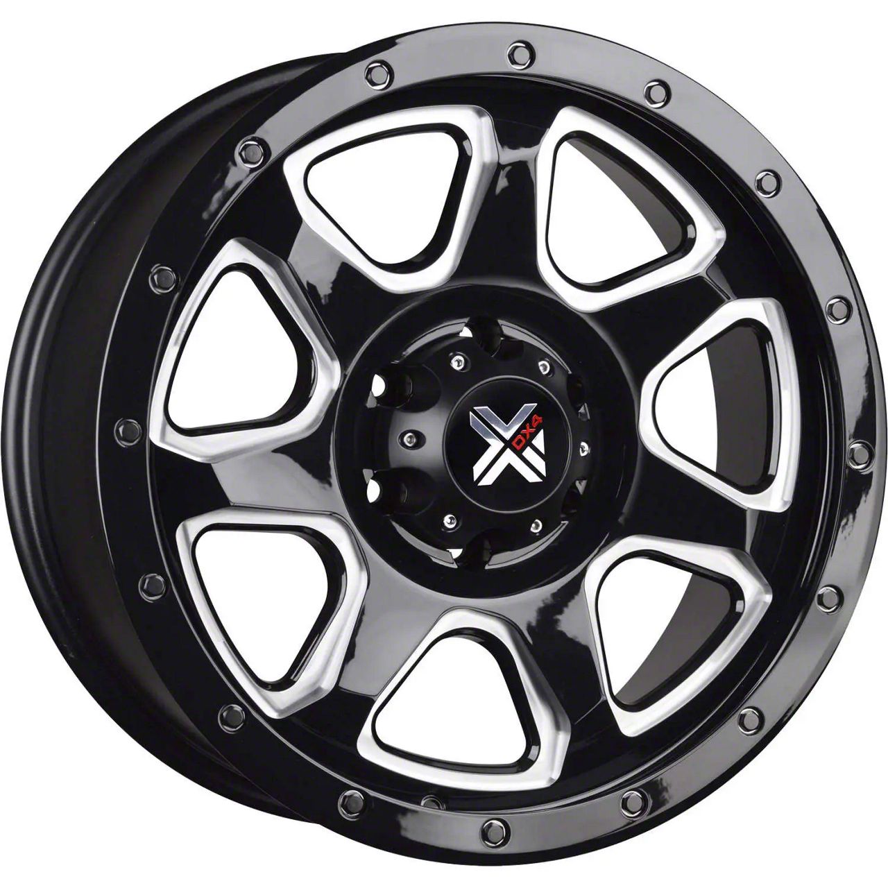 DX4 Wheels Tundra STORM Gloss Black Milled 5-Lug Wheel; 20x9; 10mm ...