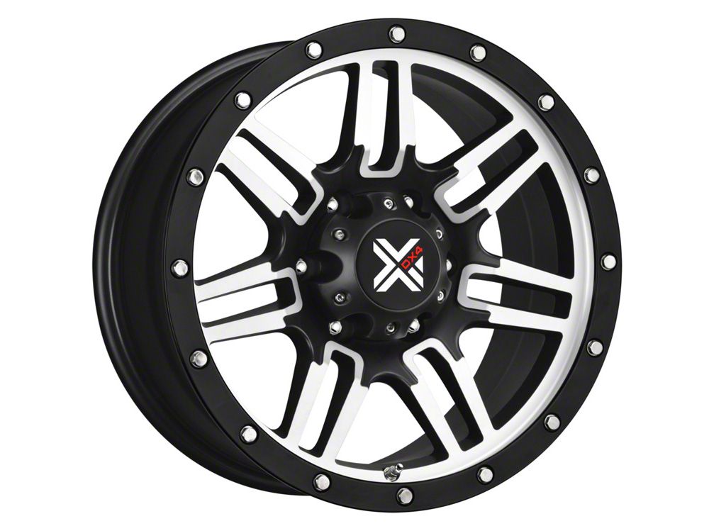 DX4 Wheels Tacoma 7S Flat Black Machined 6-Lug Wheel; 17x8.5; -6mm ...