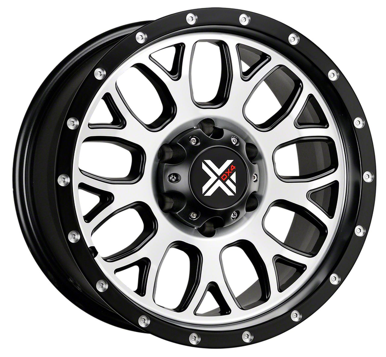 DX4 Wheels Toyota 4-Runner GEAR Flat Black Machined 6-Lug Wheel; 17x8.5 ...