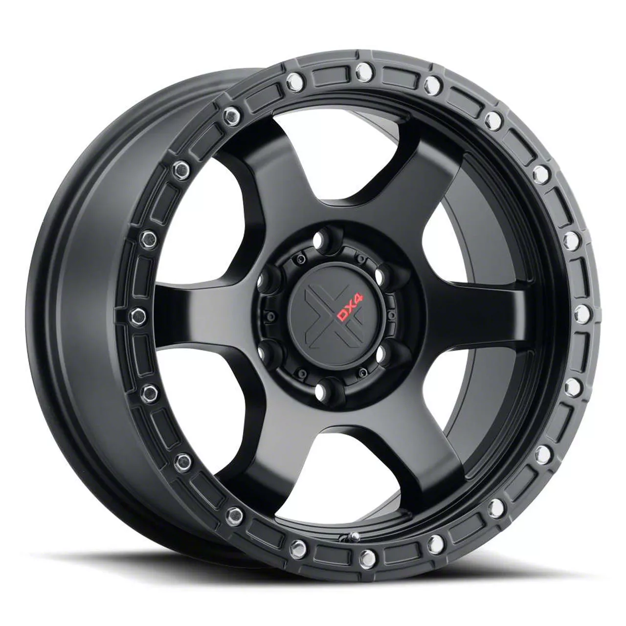 DX4 Wheels Jeep Wrangler NITRO Flat Black Wheel; 18x9; 1mm Offset ...