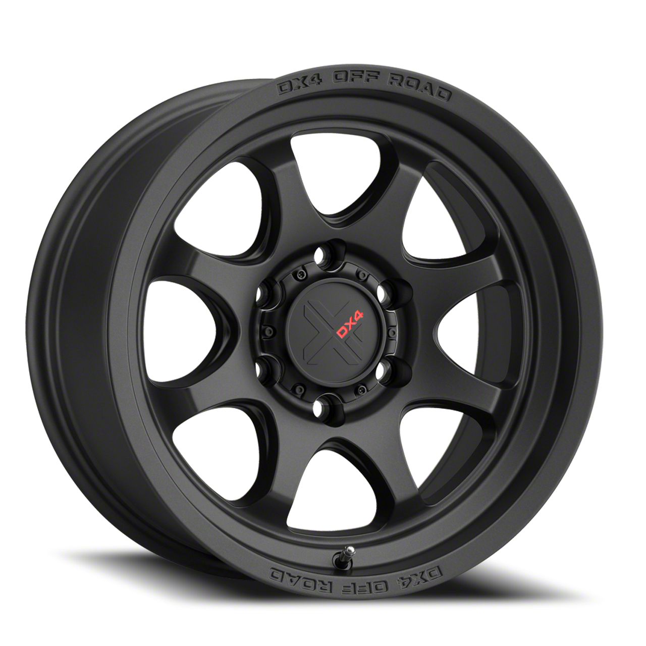 DX4 Wheels Jeep Wrangler Rhino Flat Black Wheel; 17x8.5; 0mm Offset ...