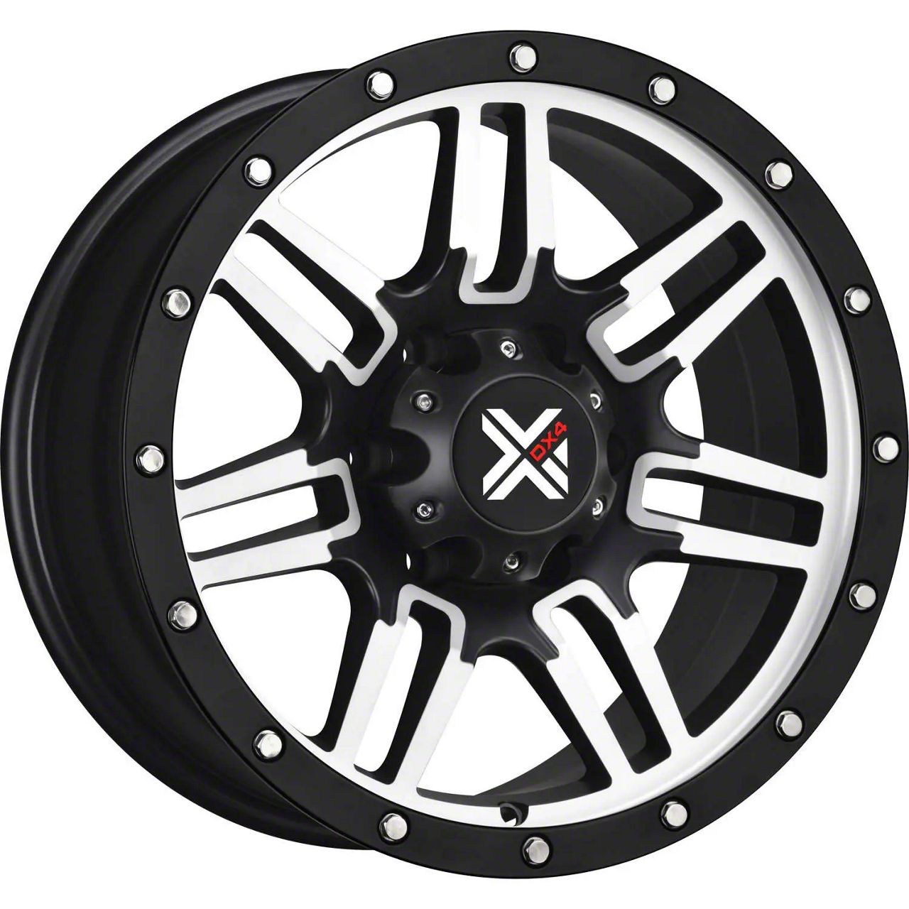 DX4 Wheels Tacoma 7S Flat Black Machined 6-Lug Wheel; 16x8; -6mm Offset ...