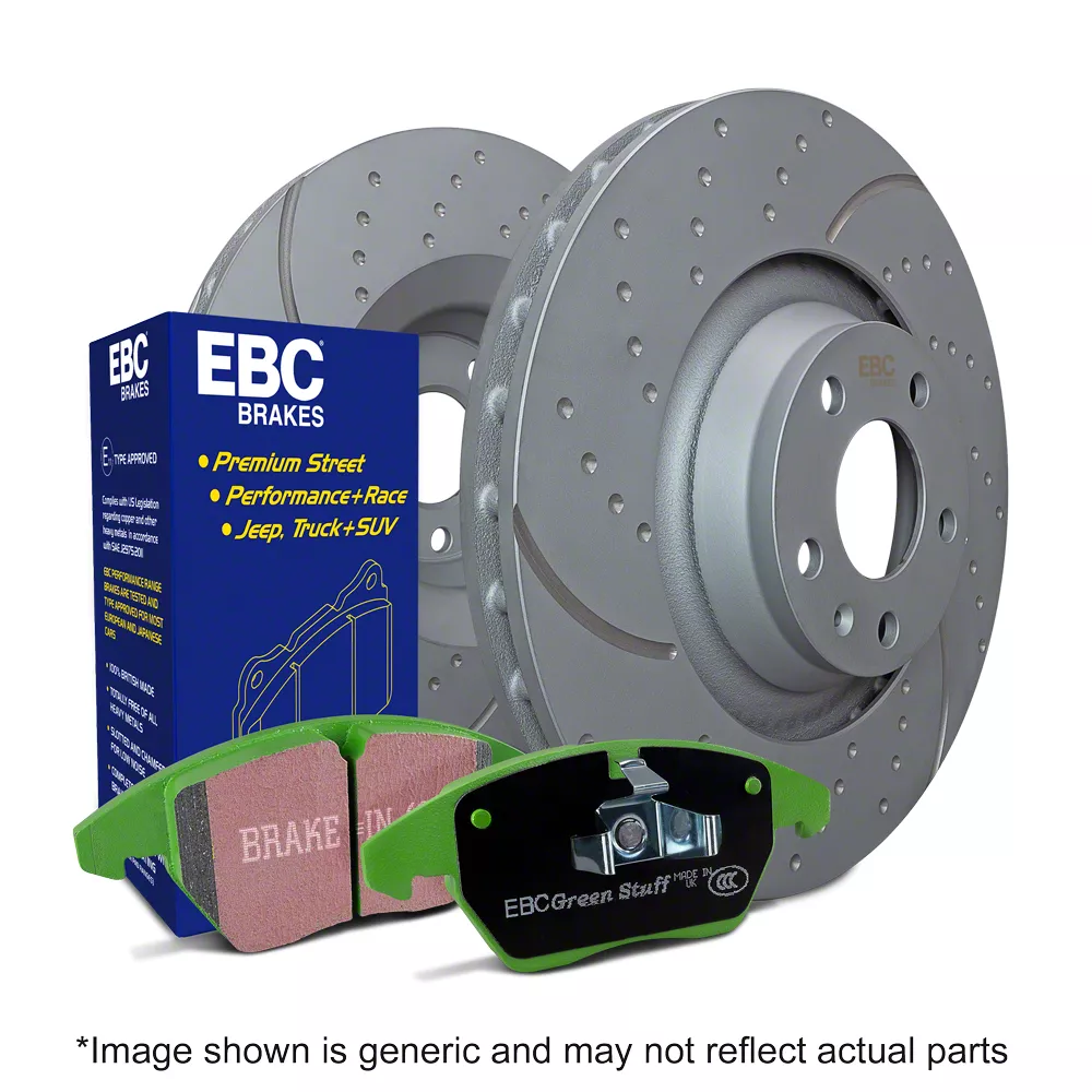 EBC Brakes Jeep Wrangler Stage 3 Greenstuff 6000 Brake Rotor and Pad ...