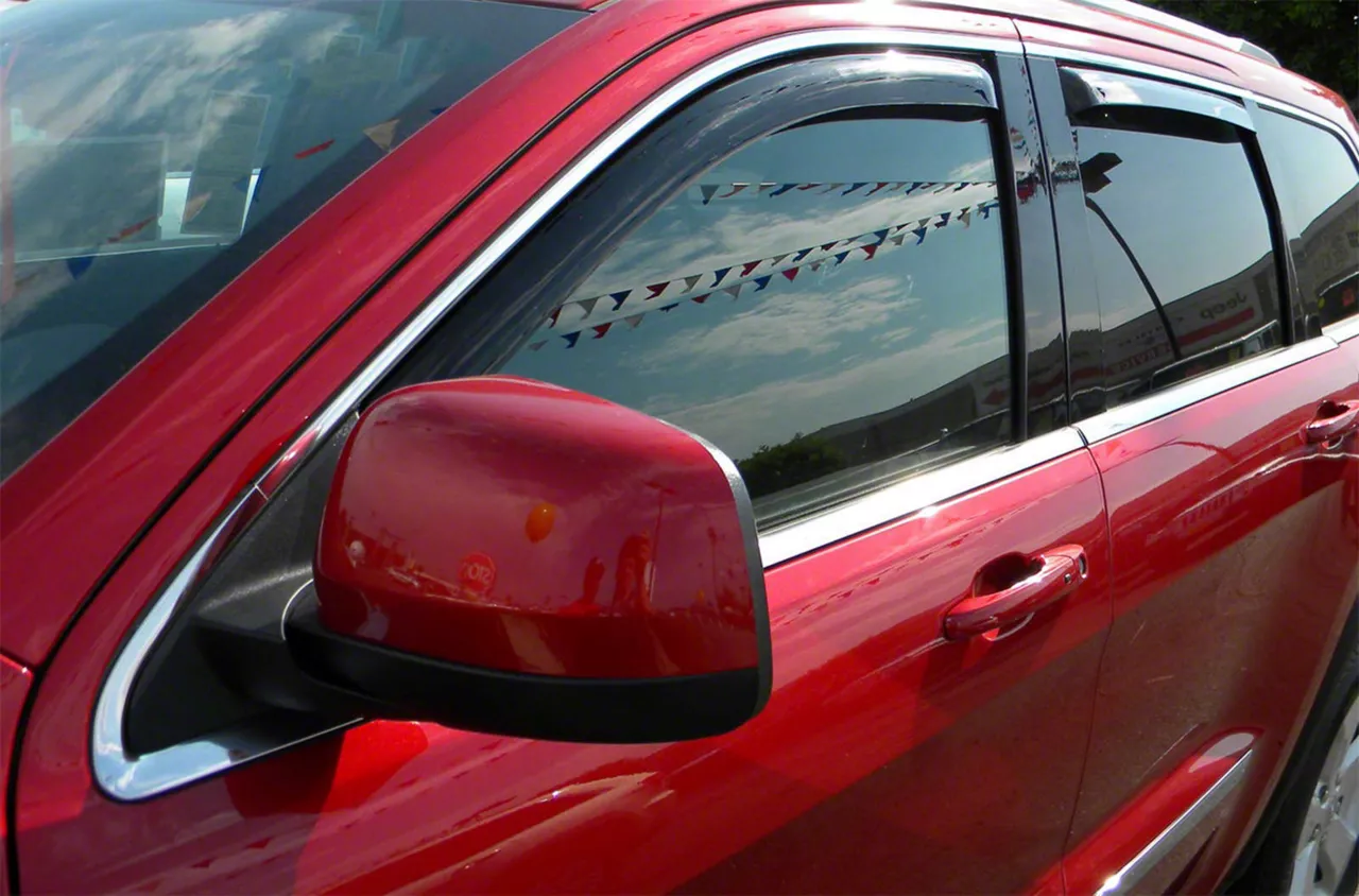 EGR Jeep Grand Cherokee In-Channel Window Visors; Front and Rear; Dark ...