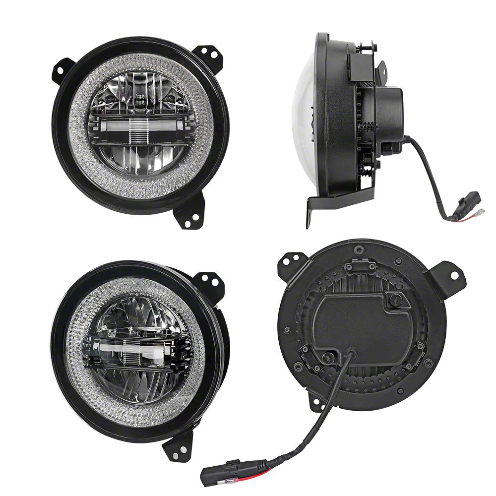 Empire Offroad LED Jeep Wrangler 9-Inch Frost Series LED Headlights ...