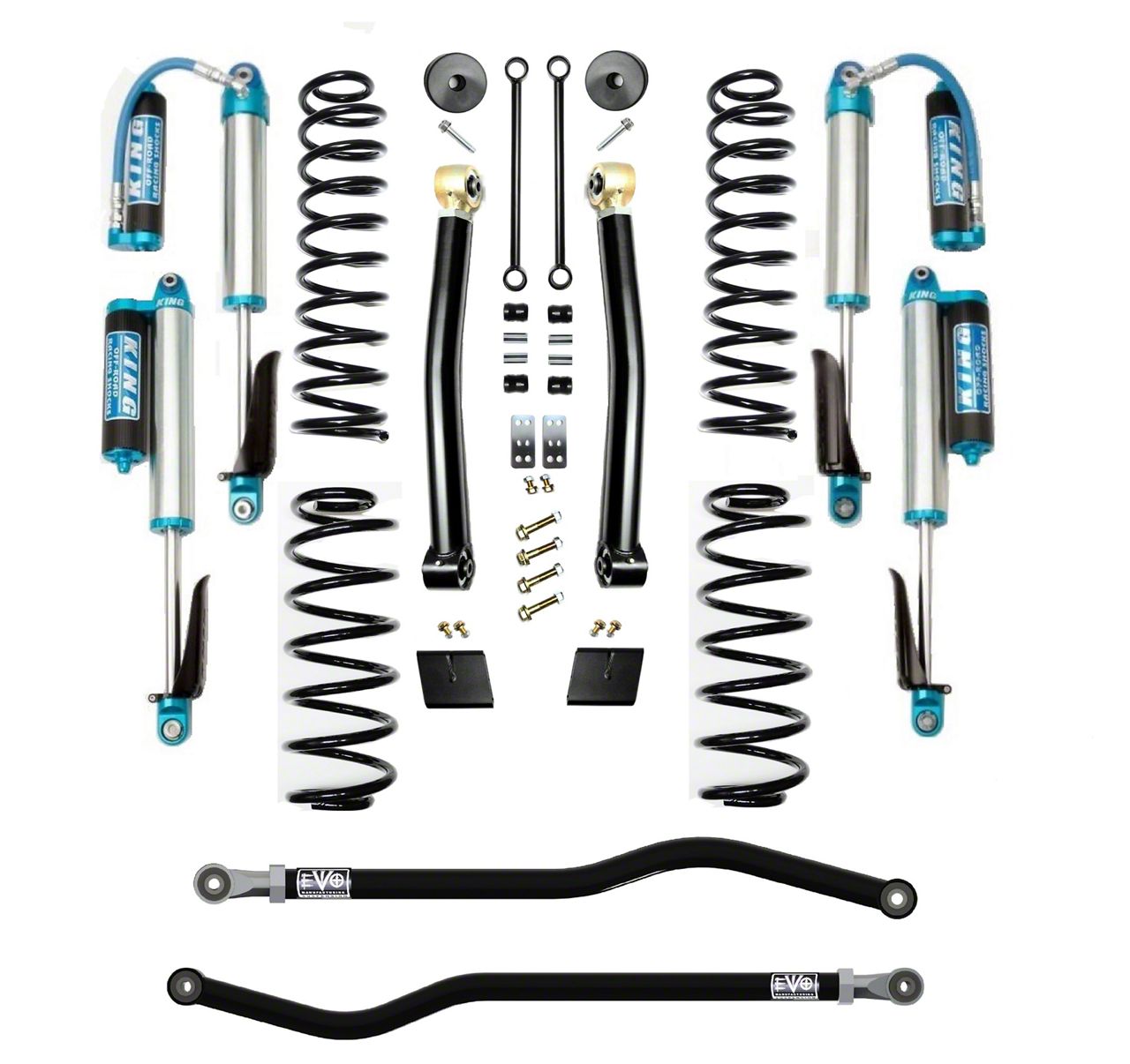 EVO Manufacturing Jeep Wrangler 2.50-Inch Enforcer Stage 2 Suspension ...